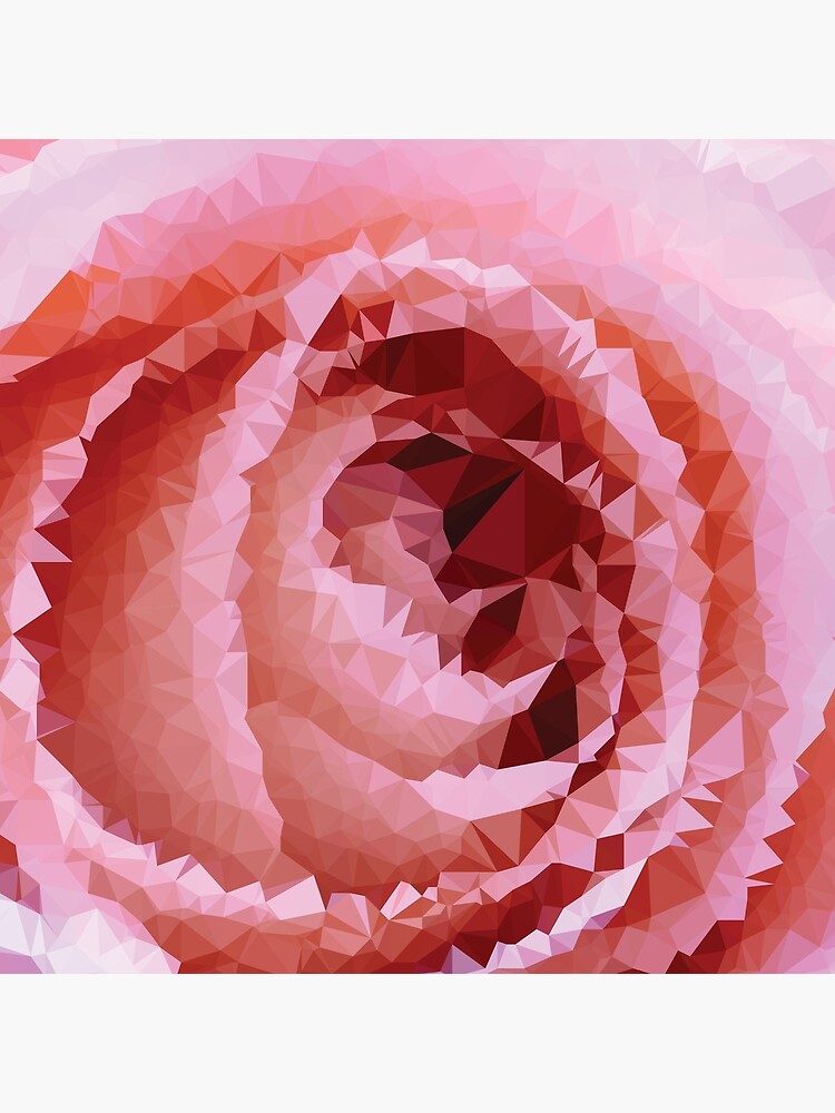 "Rose Blossom - Polygon Art" Poster by UpDownGo | Redbubble
