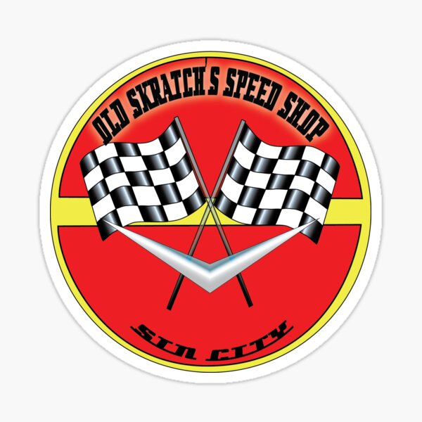 "Speed Shop" Sticker for Sale by OldSkratch | Redbubble