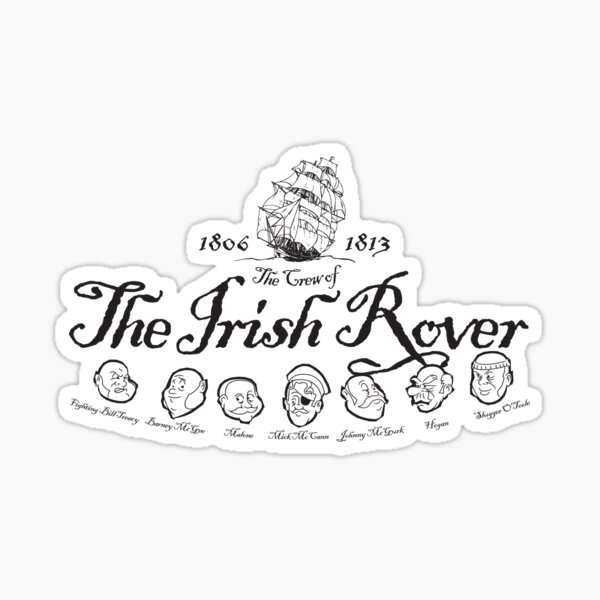 "Crew of the Irish Rover" Sticker for Sale by satansbrand | Redbubble
