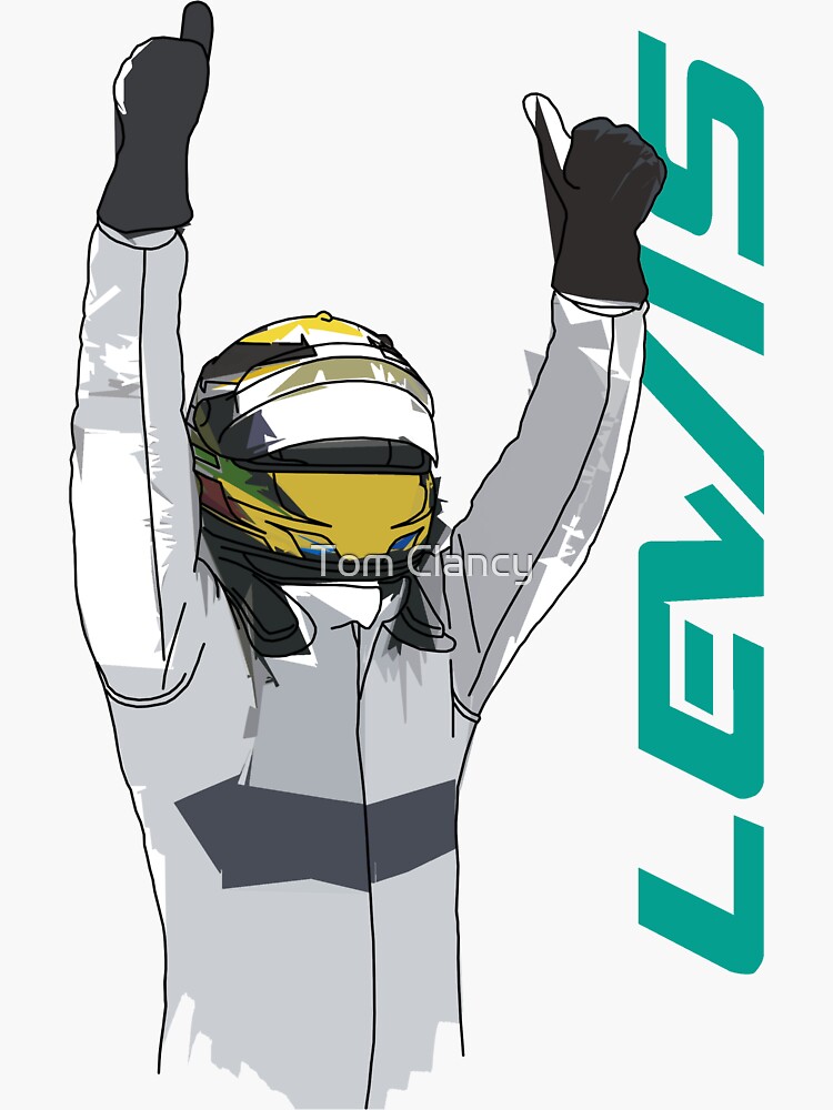 "Lewis Hamilton" Sticker by RetroLink | Redbubble