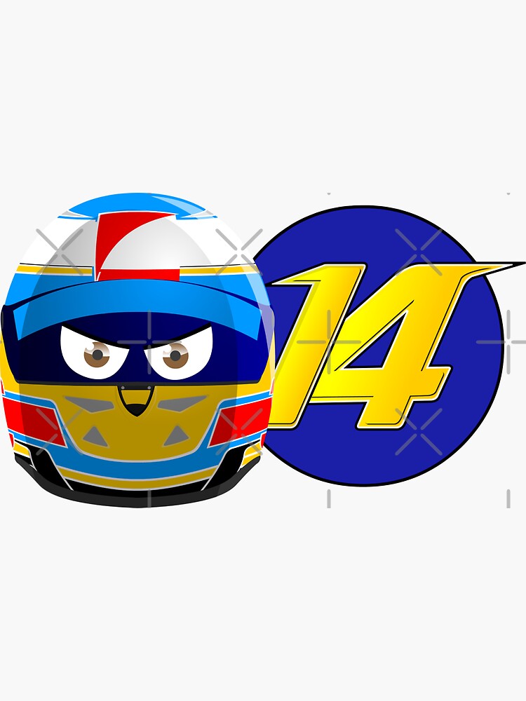 "Fernando ALONSO_Helmet 2014" Sticker von Cirebox | Redbubble