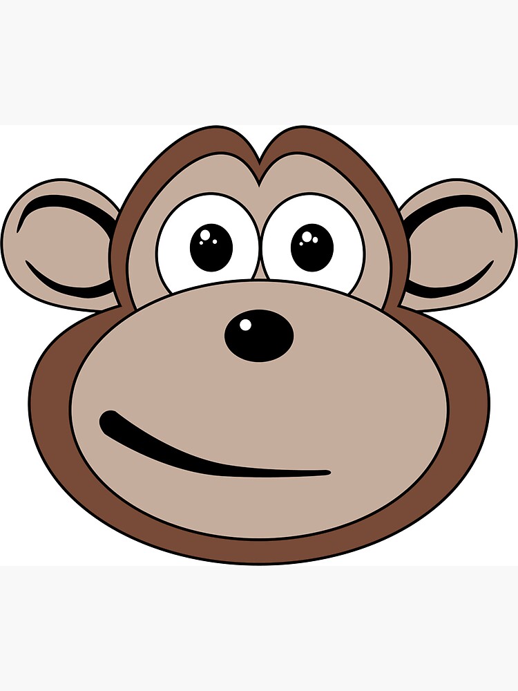 "Cartoon Monkey Face" Sticker by mdkgraphics | Redbubble