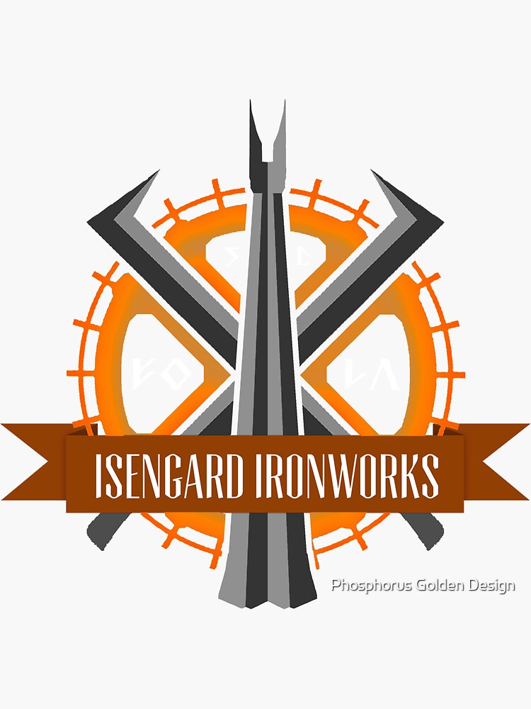 "Isengard Ironworks" Sticker for Sale by WrathHammer | Redbubble