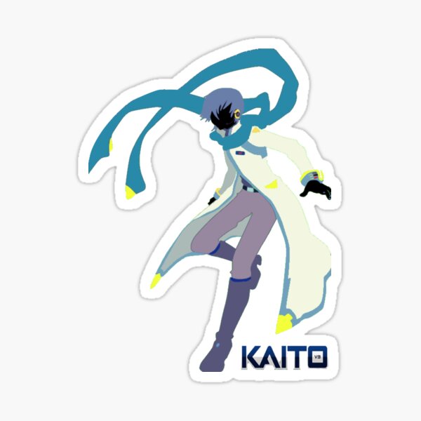 "V3 KAITO Box Art Silhouette" Sticker for Sale by gowatchanime | Redbubble