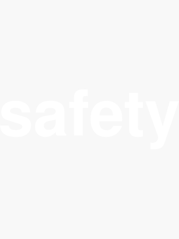 "safety" Sticker by ninov94 | Redbubble