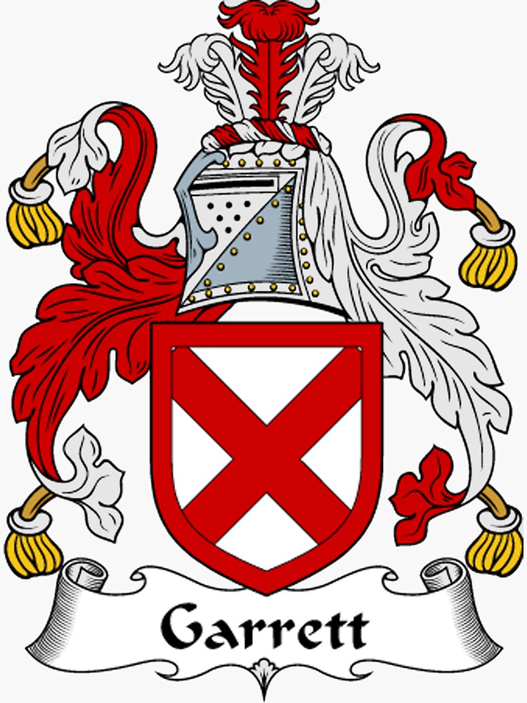 "Garrett Coat of Arms / Garrett Family Crest" Sticker for Sale by ...