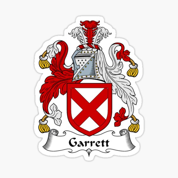 "Garrett Coat of Arms / Garrett Family Crest" Sticker for Sale by ...