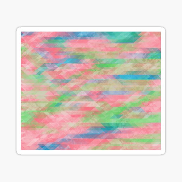 "Washed Out Geometric: Rose, Spring Green, Turquoise" Sticker by katmun ...