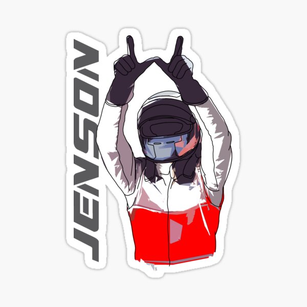 "Jenson Button" Sticker for Sale by RetroLink | Redbubble