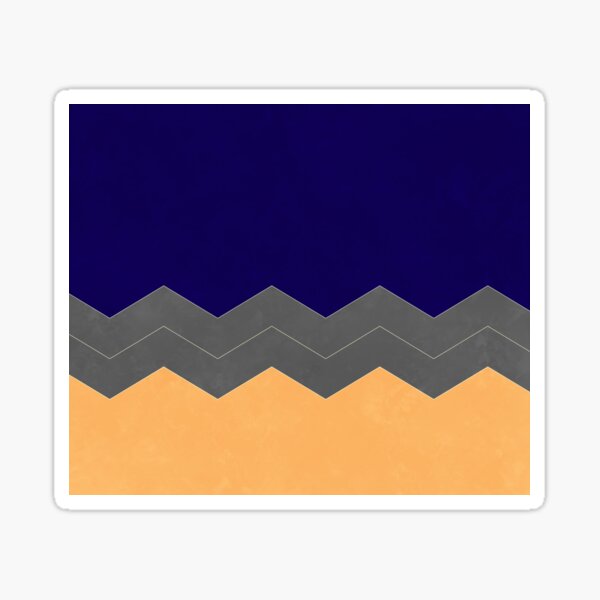 "Navy, Grey and Peach Chevron" Sticker for Sale by katmun | Redbubble