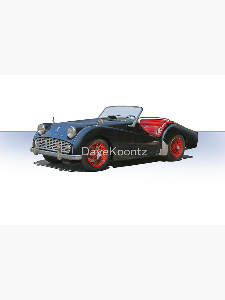 "1956 Triumph TR3 A 'Studio'" Sticker for Sale by DaveKoontz | Redbubble