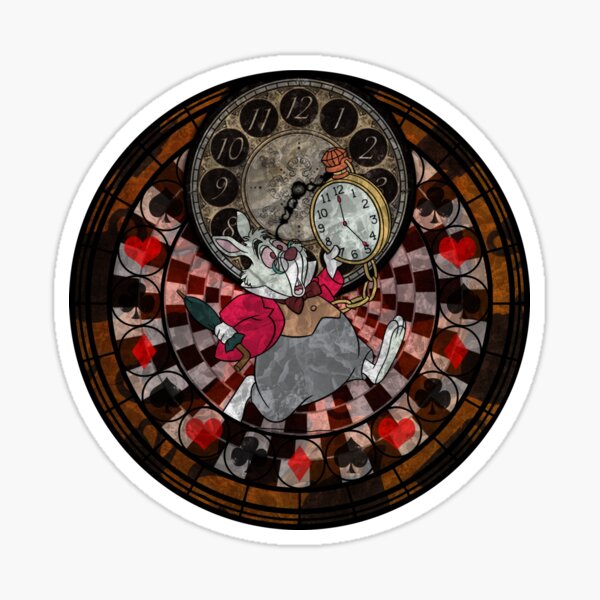 "White Rabbit Wonderland" Sticker for Sale by MazukiArts | Redbubble