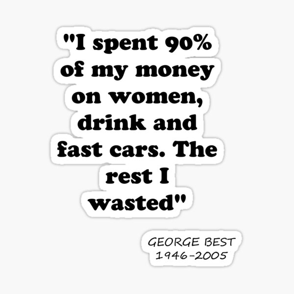 "George Best" Sticker for Sale by ebutler | Redbubble