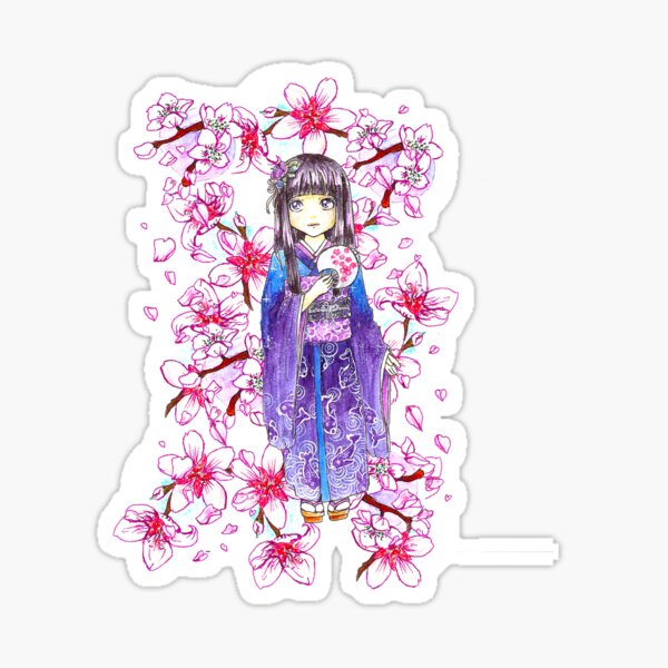 "Kimono Gyaru" Sticker for Sale by MoonyIsMoony | Redbubble