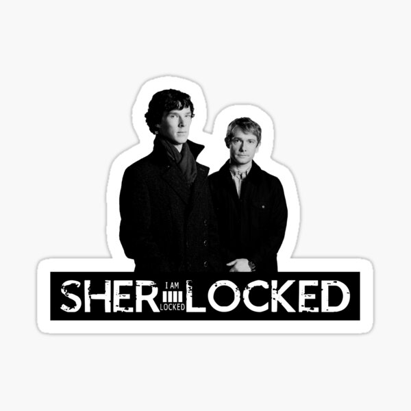 "I AM LOCKED: SHERLOCKED" Sticker by devinleighbee | Redbubble