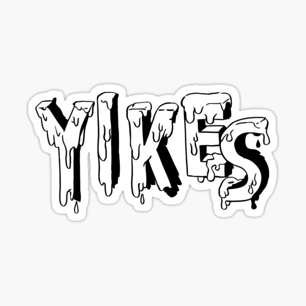"Yikes Yikes! Black and White Street Style Sticker" Sticker by ...