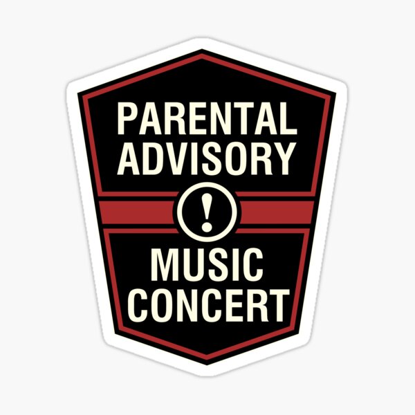 "Prental Advisory Music Concert" Sticker by mayala | Redbubble