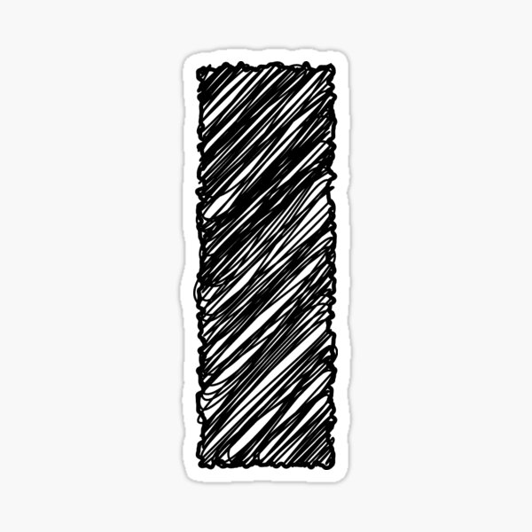 "Sketchy Letter Series - Letter I" Sticker for Sale by JHMimaging ...