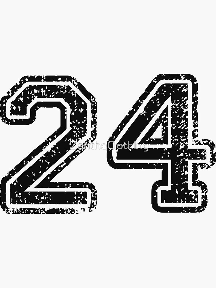 "24" Sticker for Sale by ZantheClothing | Redbubble