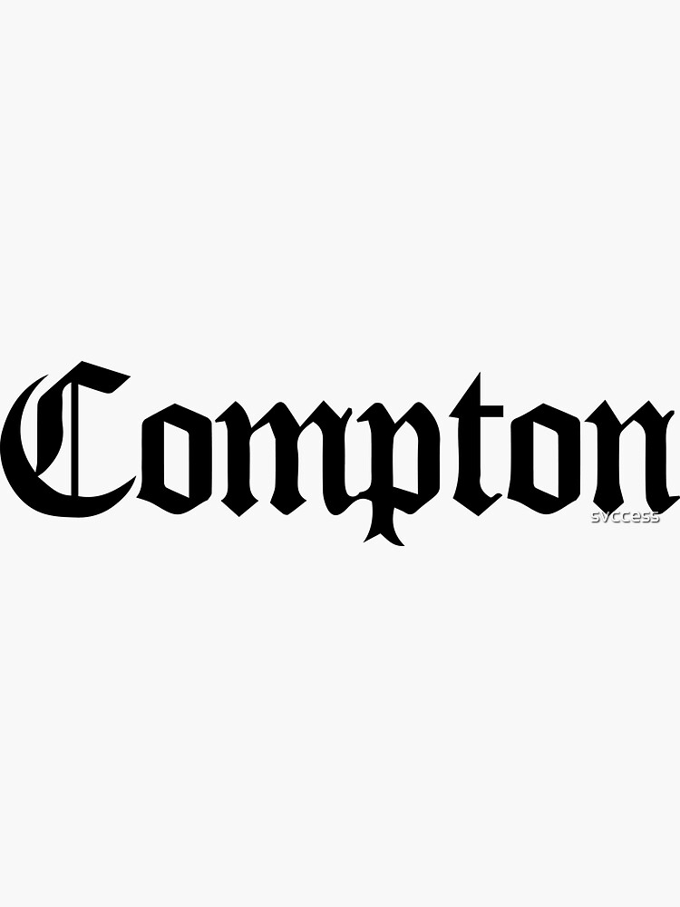 "Compton Black" Sticker for Sale by svccess | Redbubble