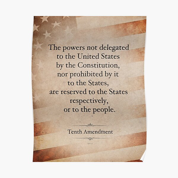 "The Tenth Amendment" Poster by morningdance | Redbubble