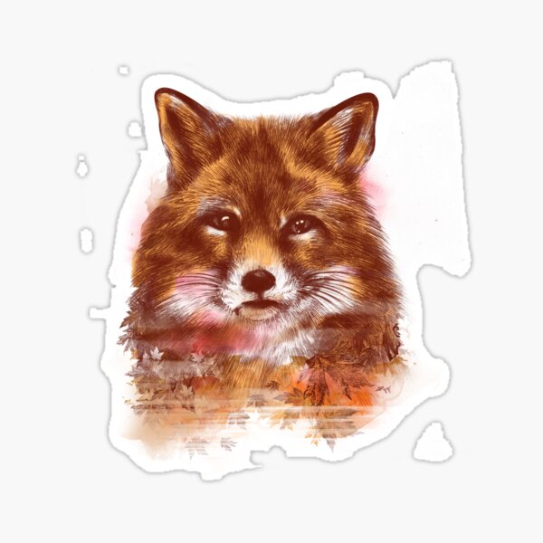 "The Red Fox" Sticker for Sale by dandingeroz | Redbubble