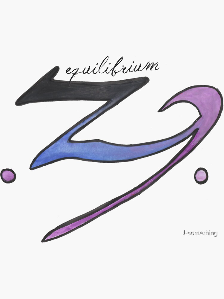 "equilibrium. #clary's runes" Sticker for Sale by J-something | Redbubble