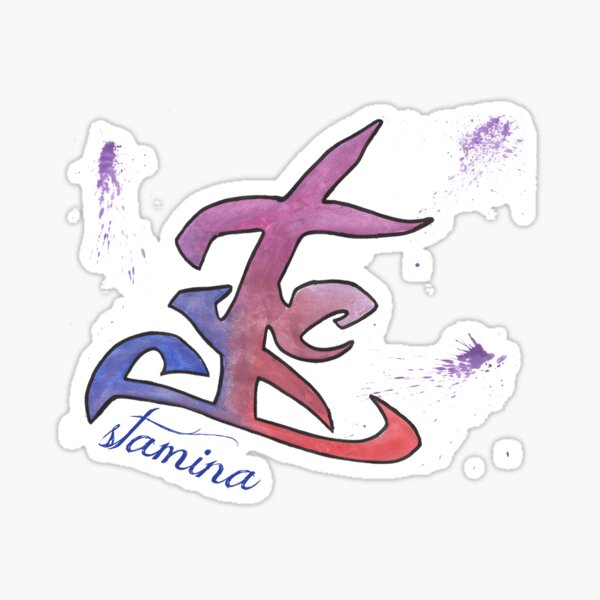 "stamina. #clary's runes" Sticker by J-something | Redbubble