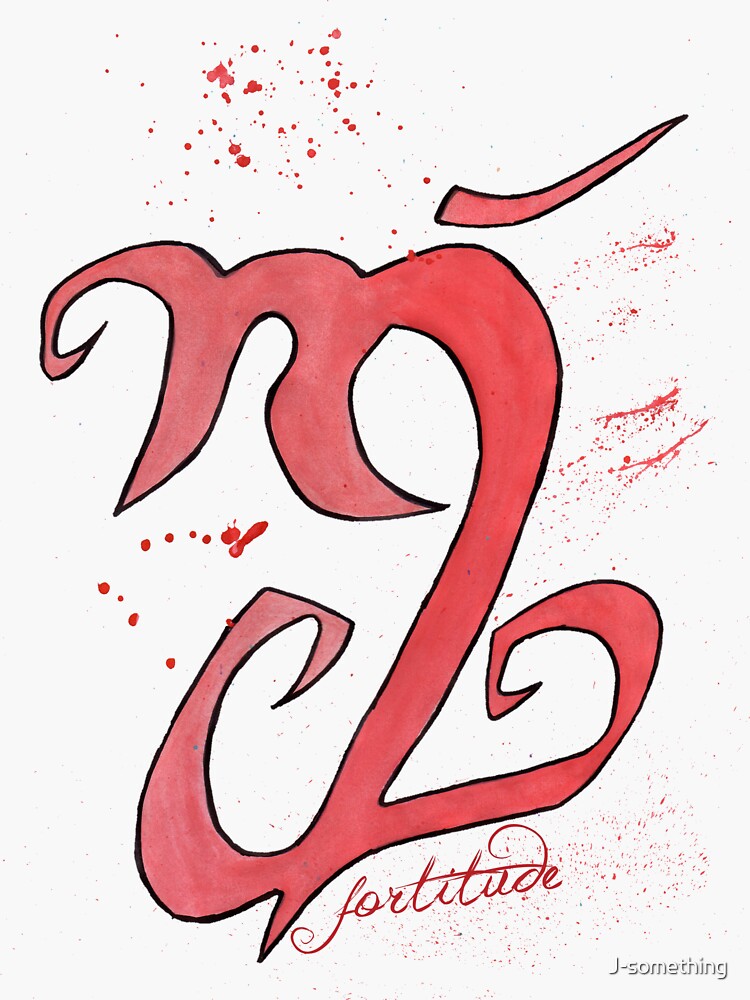 "fortitude. #clary's runes" Sticker for Sale by J-something | Redbubble