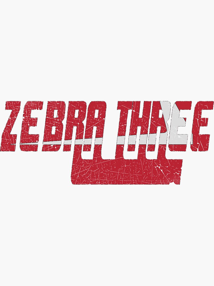 "Vintage Seventies Look Zebra Three Call Sign Graphic" Sticker for Sale ...