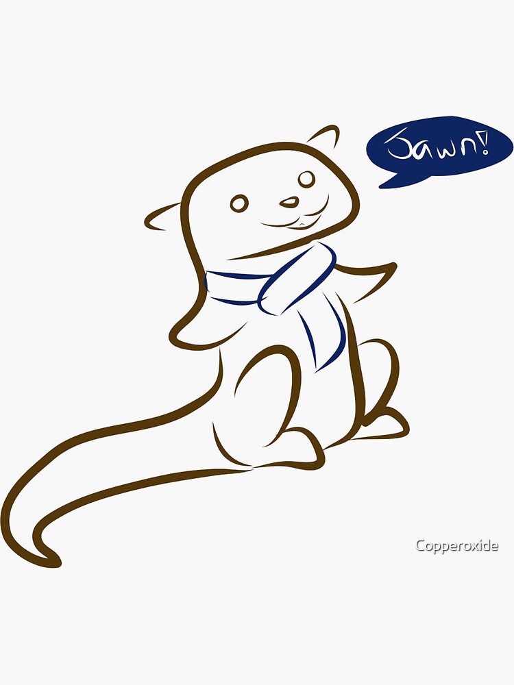 "Otterlocked - 'Jawn!'" Sticker for Sale by Copperoxide | Redbubble