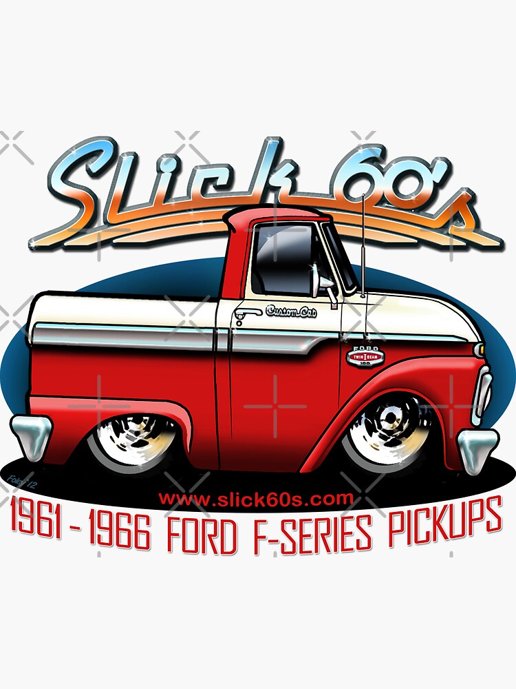 "Slick 60's - Red" Sticker for Sale by snuggles | Redbubble