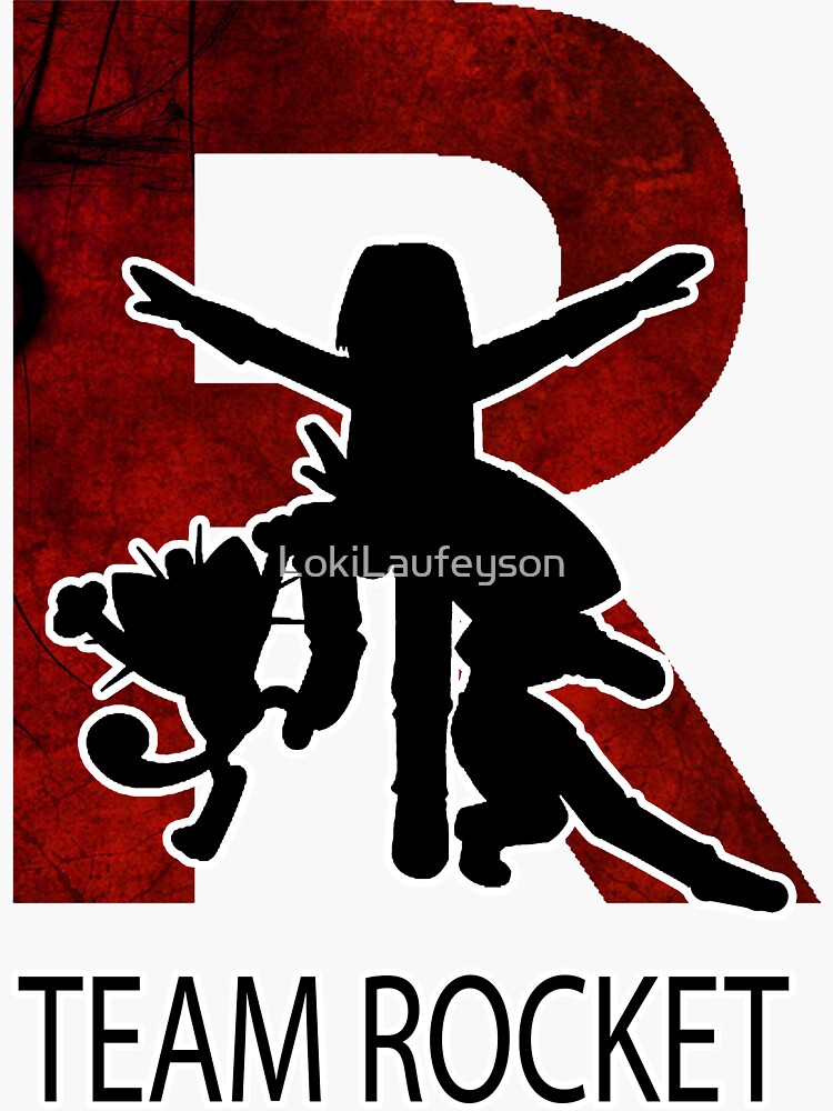 "Team Rocket Texture R " Sticker for Sale by LokiLaufeyson | Redbubble