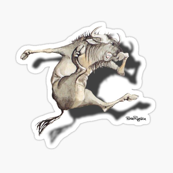 "Wildebeest!" Sticker by RoseRigden | Redbubble