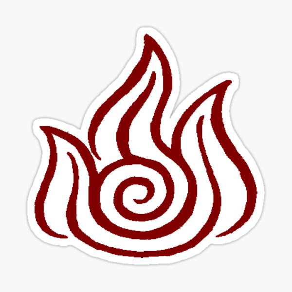 "Fire Nation Symbol" Sticker for Sale by zatanna103 | Redbubble