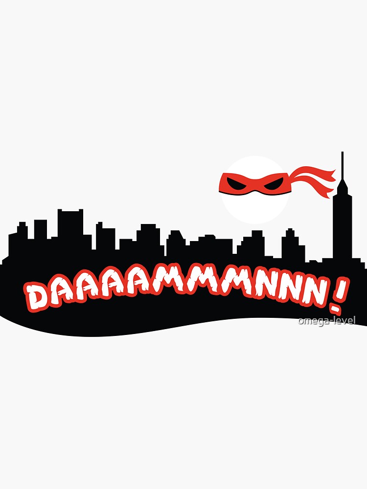 "Daaammmnnn!!!" Sticker for Sale by omega-level | Redbubble