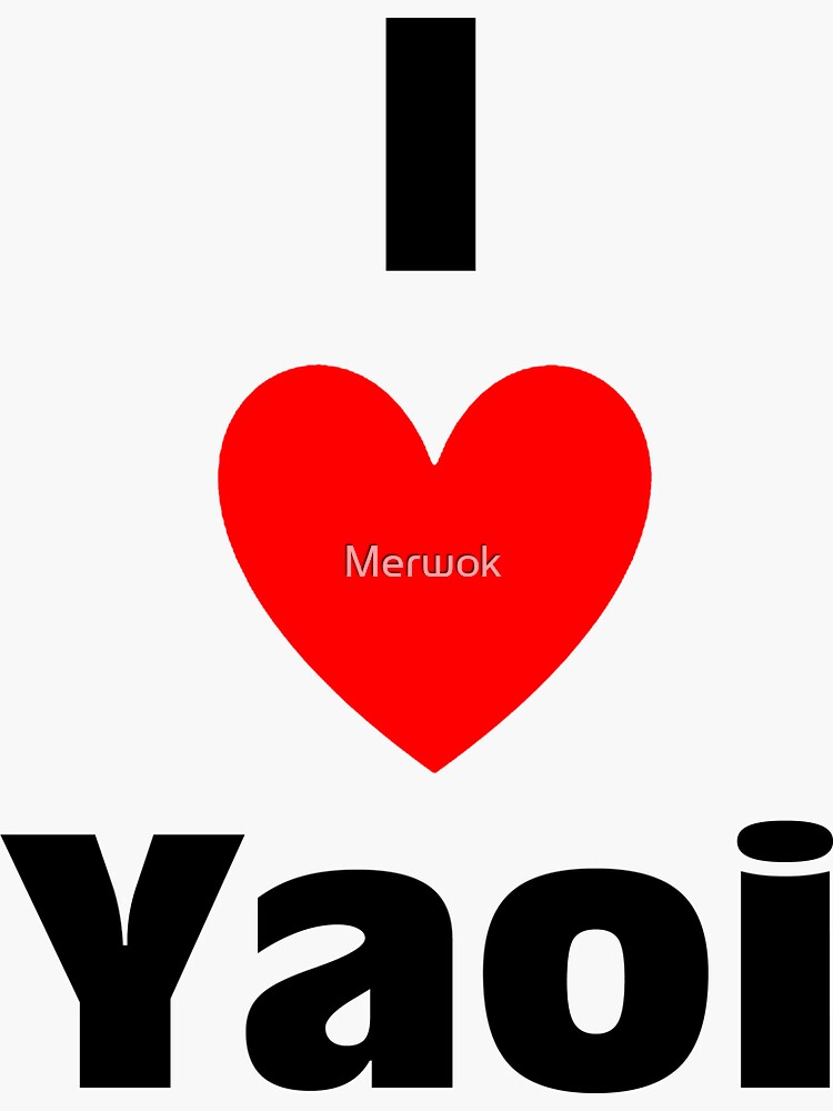 "I Heart Yaoi Shirt" Sticker for Sale by Merwok | Redbubble