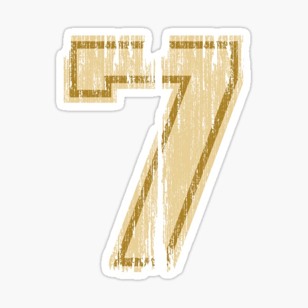 "Vintage Distressed Sports Number 7" Sticker for Sale by adamcampen ...