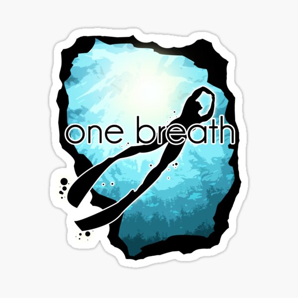 "One breath: Freediving" Sticker for Sale by ladyjiles | Redbubble