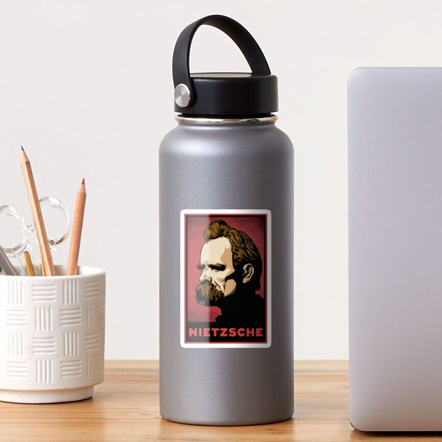 "Nietzsche Print" Sticker for Sale by LibertyManiacs | Redbubble