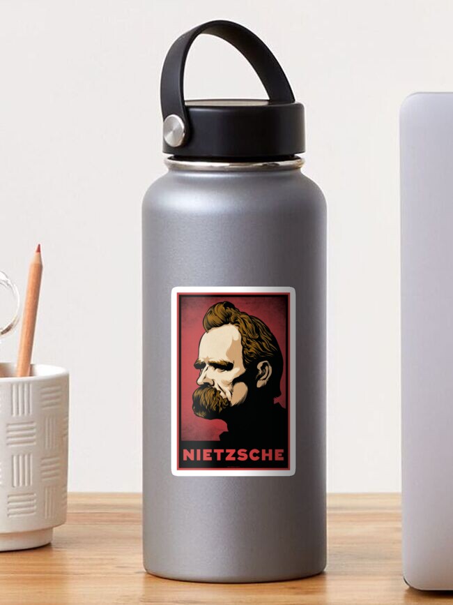 "Nietzsche Print" Sticker for Sale by LibertyManiacs | Redbubble