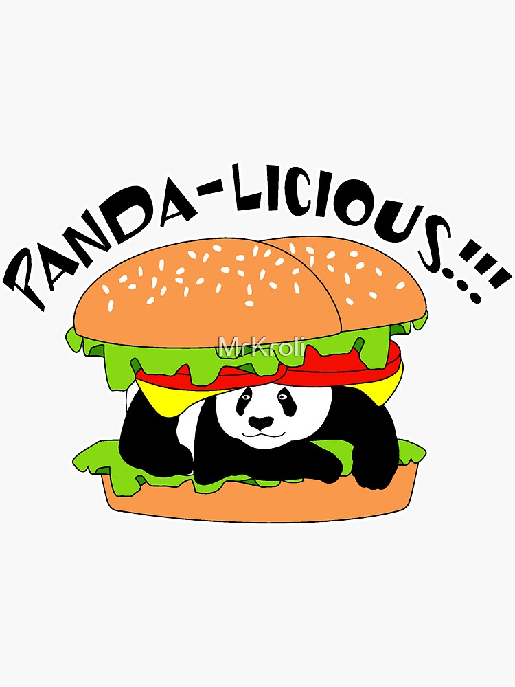 "Panda Burger" Sticker for Sale by MrKroli | Redbubble