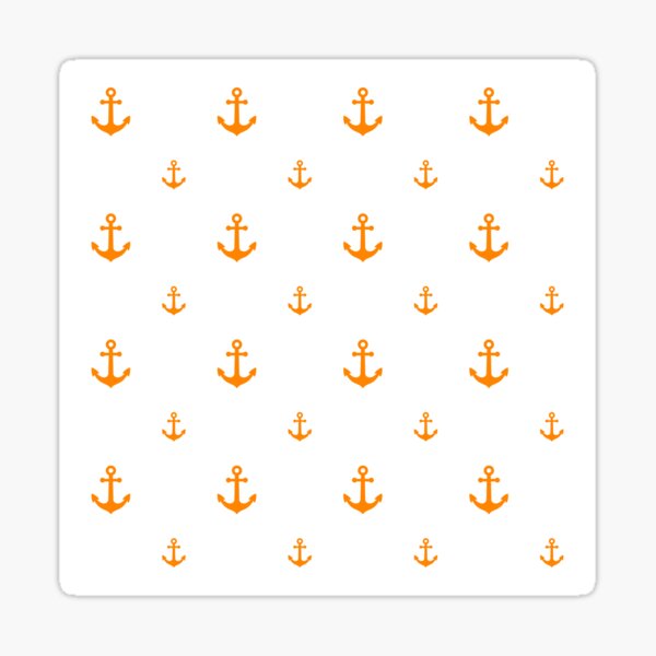 "Orange Anchors" Sticker for Sale by ImageNugget | Redbubble