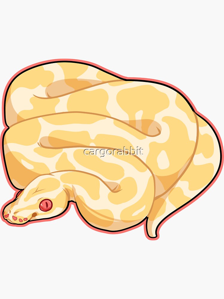 "Albino Ball Python" Sticker for Sale by cargorabbit | Redbubble