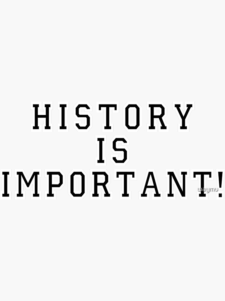 "History Is Important!" Sticker for Sale by waymu | Redbubble