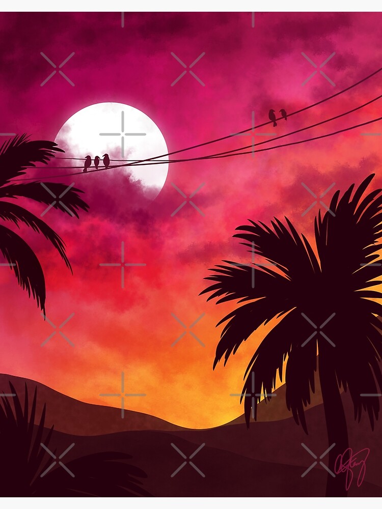 "Pink and Orange Sunset California" Photographic Print by drxgonfly ...