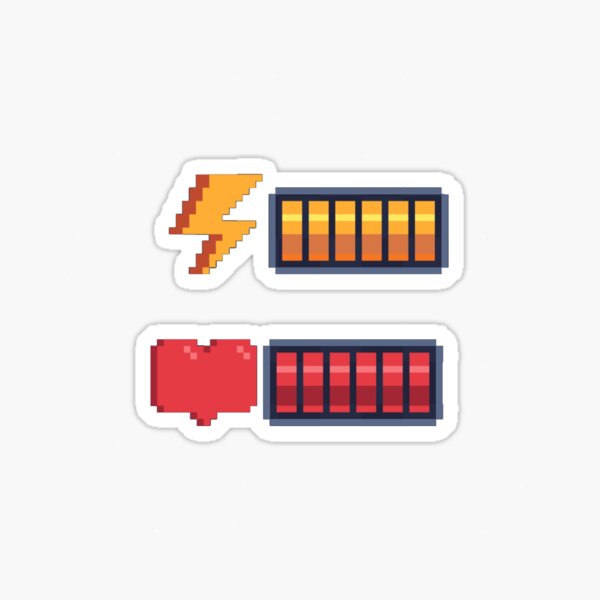 "Energy/Health Full Bars" Sticker for Sale by Nangka | Redbubble