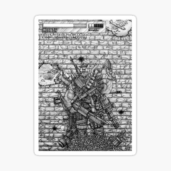 "One Man Army" Sticker for Sale by CRGArtDesign | Redbubble