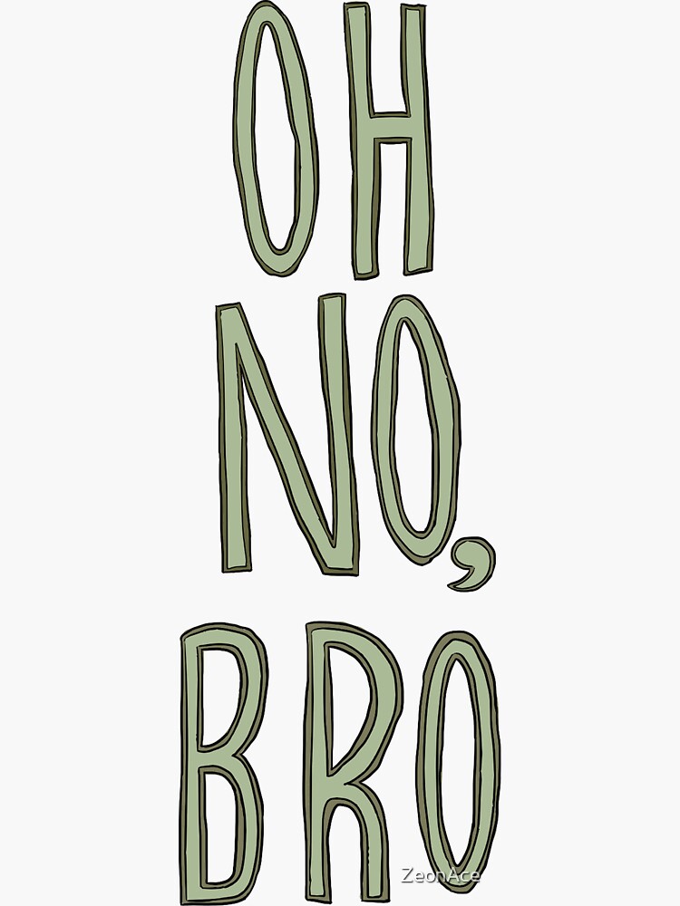 "Regular Show / Oh no, Bro Tee" Sticker for Sale by ZeonAce | Redbubble