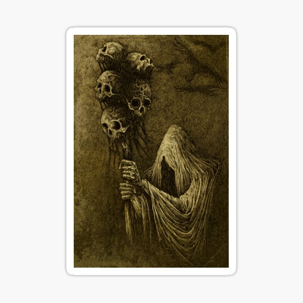 "Death" Sticker for Sale by Rogaty | Redbubble